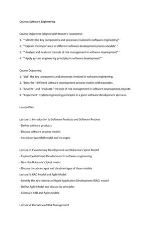 Introduction to software engineering and Evalution | PDF