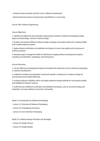 Introduction to software engineering and Evalution | PDF