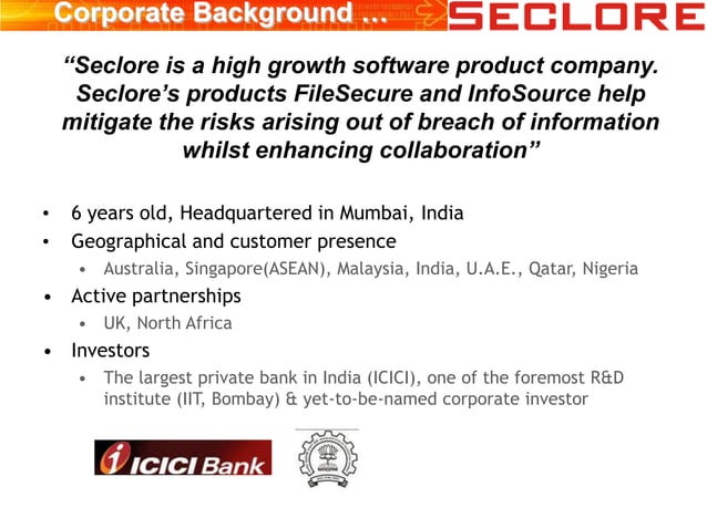 Seclore Corporate Profile | PPT