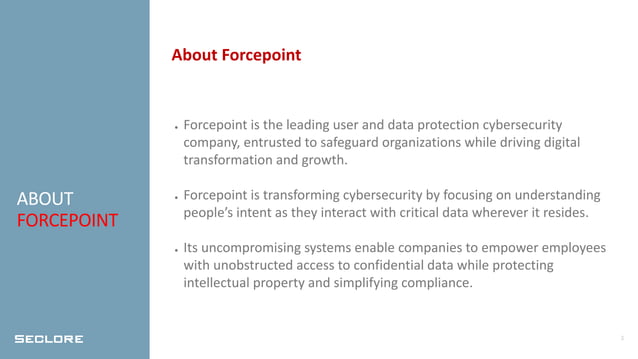 Seclore for Forcepoint DLP | PPTX | Technology & Computing