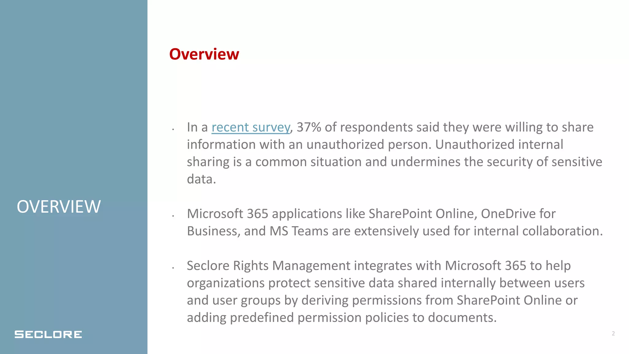 Seclore For Microsoft 365 Seclore Pptx Shareware And Freeware Computer Software And