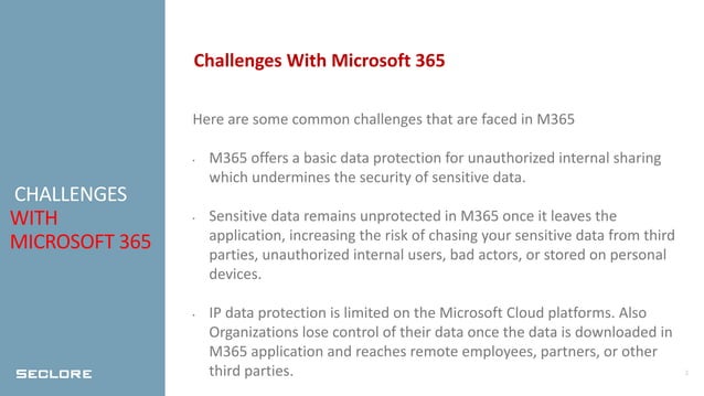 Seclore For Microsoft 365 Seclore Pptx Shareware And Freeware Computer Software And