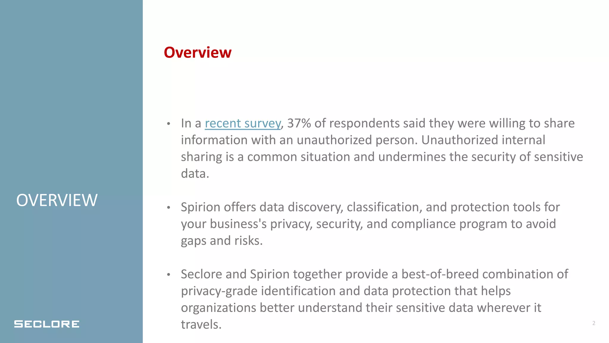 Seclore For Spirion Data Classification Seclore Ppt