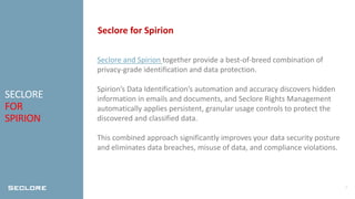 Seclore For Spirion Data Classification | Seclore | PPT