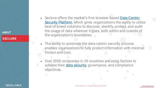 Seclore Internal Document Security Control with DRM | PPT