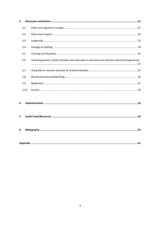 Seclusion and physical restraint reduction knowledge review | PDF