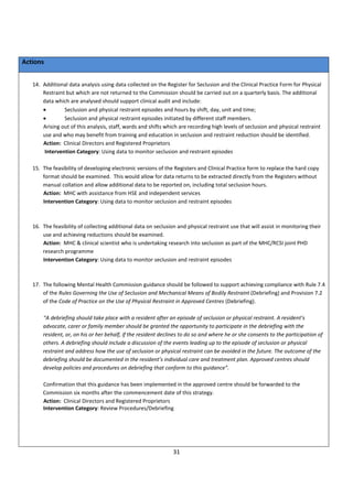 Seclusion and physical restraint reduction knowledge review | PDF