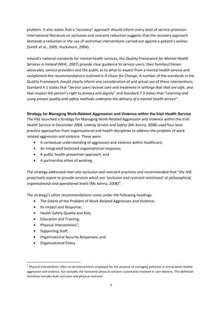 Seclusion and physical restraint reduction knowledge review | PDF