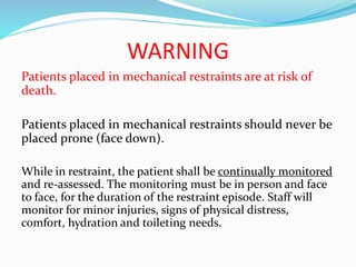 Seclusion and restraint training module | PPTX