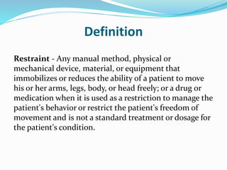 Seclusion and restraint training module | PPTX