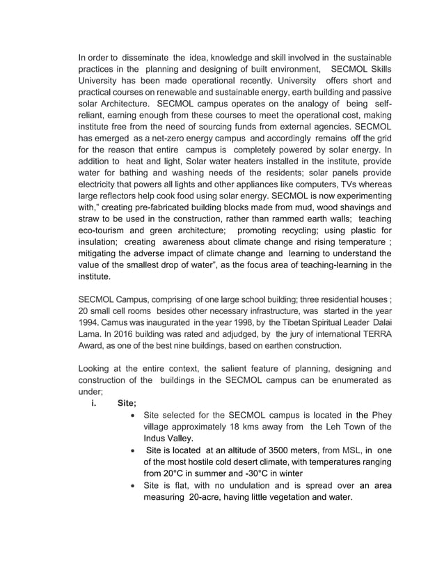 SECMOL School In Leh- A Role Model of Vernacular , Passive and ...