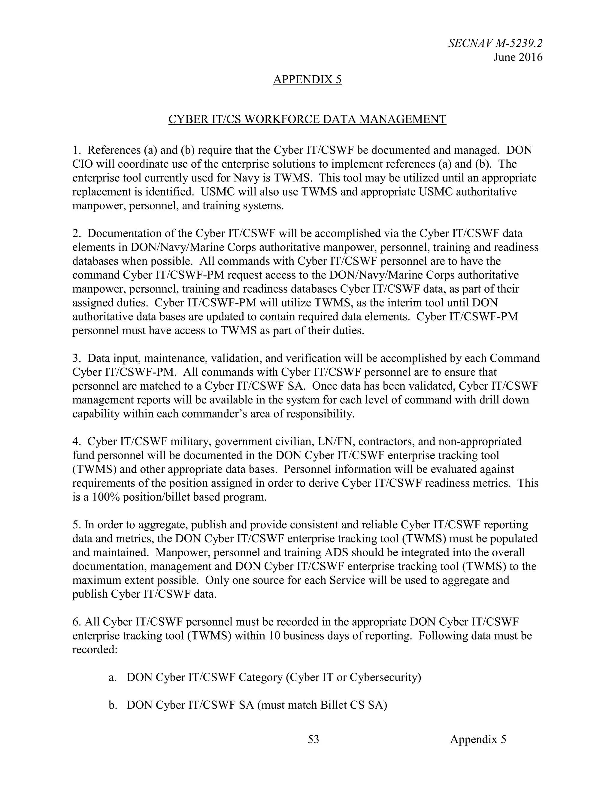 SECNAV M-5239.2 | PDF