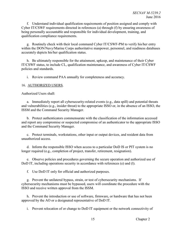 SECNAV M-5239.2 | PDF