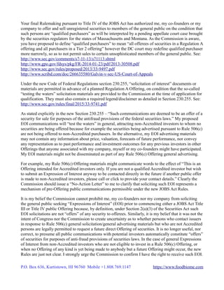 SEC No Action Letter Request Updated Letter | PDF