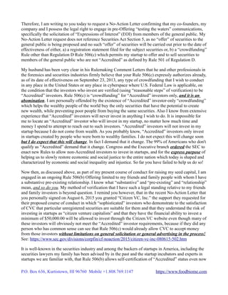 SEC No Action Letter Request to David R. Fredrickson, Chief Counsel | PDF