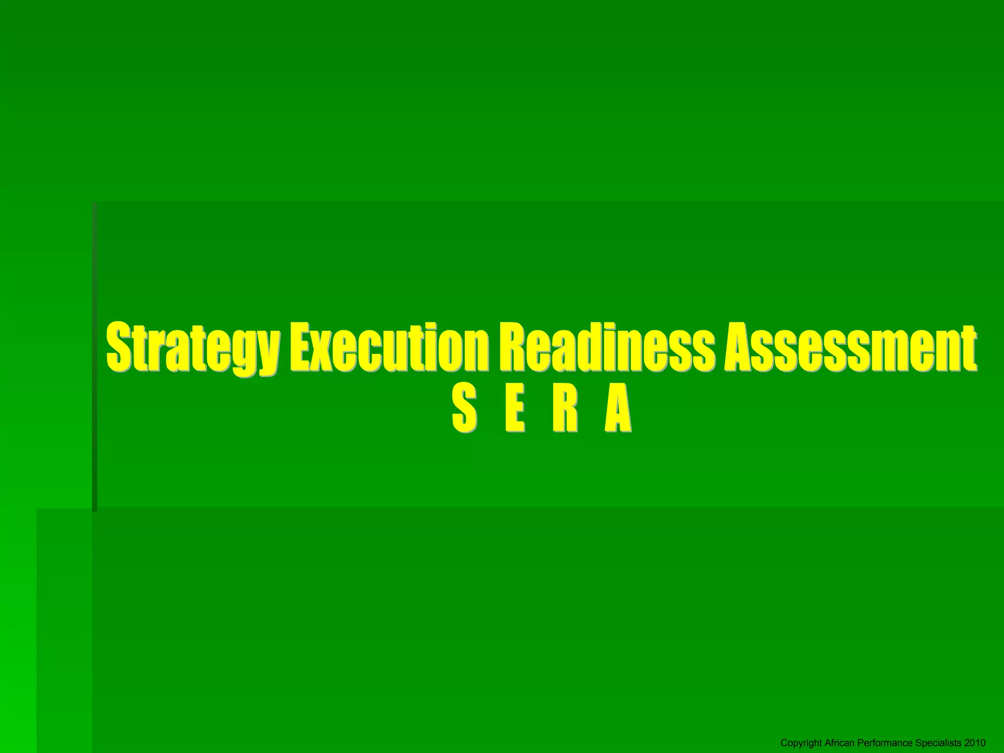 Strategy Execution Diagnostics and Capability Development | PPT