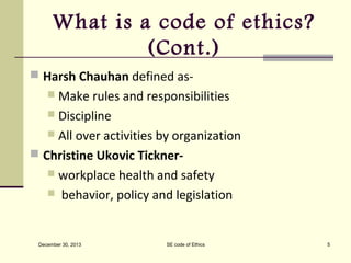 Software Engineering code of ethics and professional practice of IEEE | PPT