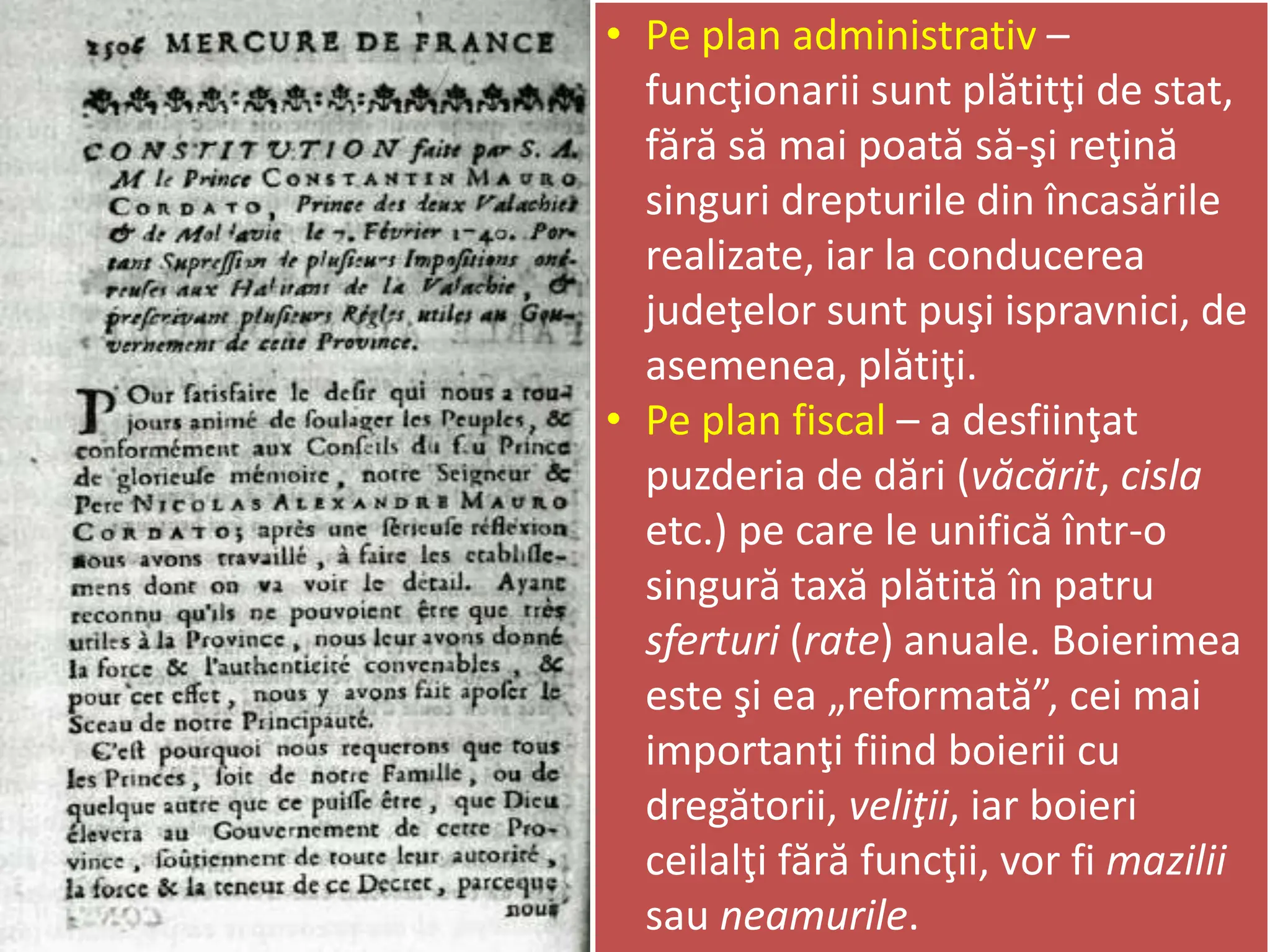 Istoria premoderna Romaniei- secolul fanariot | PPTX