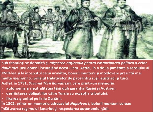 Istoria premoderna Romaniei- secolul fanariot | PPT