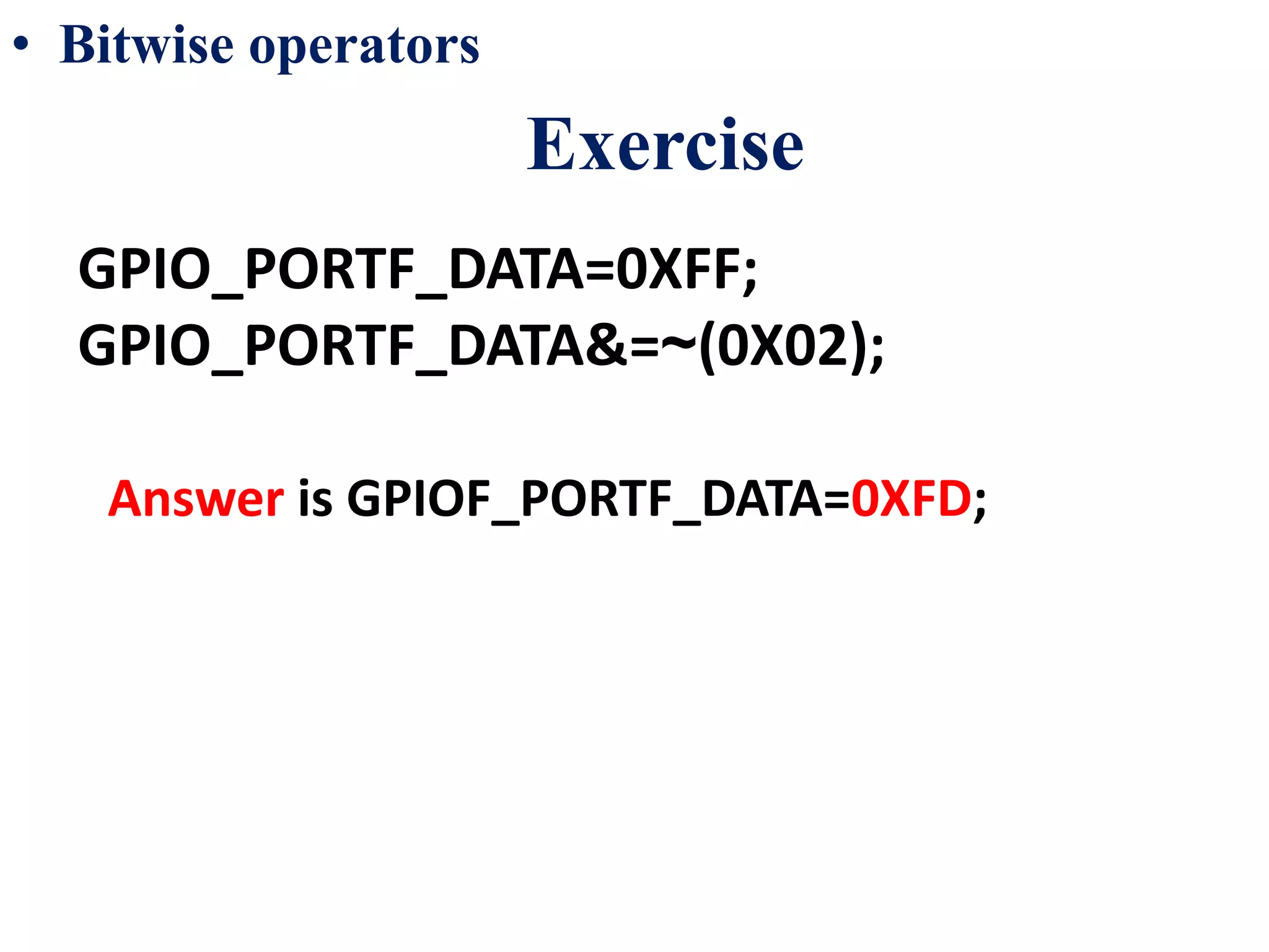 GPIO In Arm cortex-m4 tiva-c | PDF