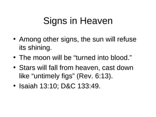 Second Coming of Jesus Christ (LDS) | PPT