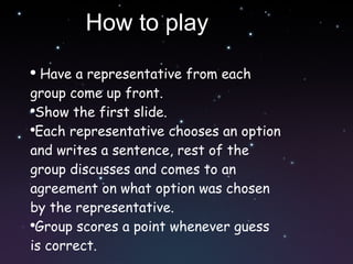 second conditional game | PPT