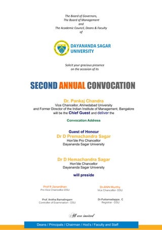 Second Annual Convocation for all Graduating Students of DSU | PDF