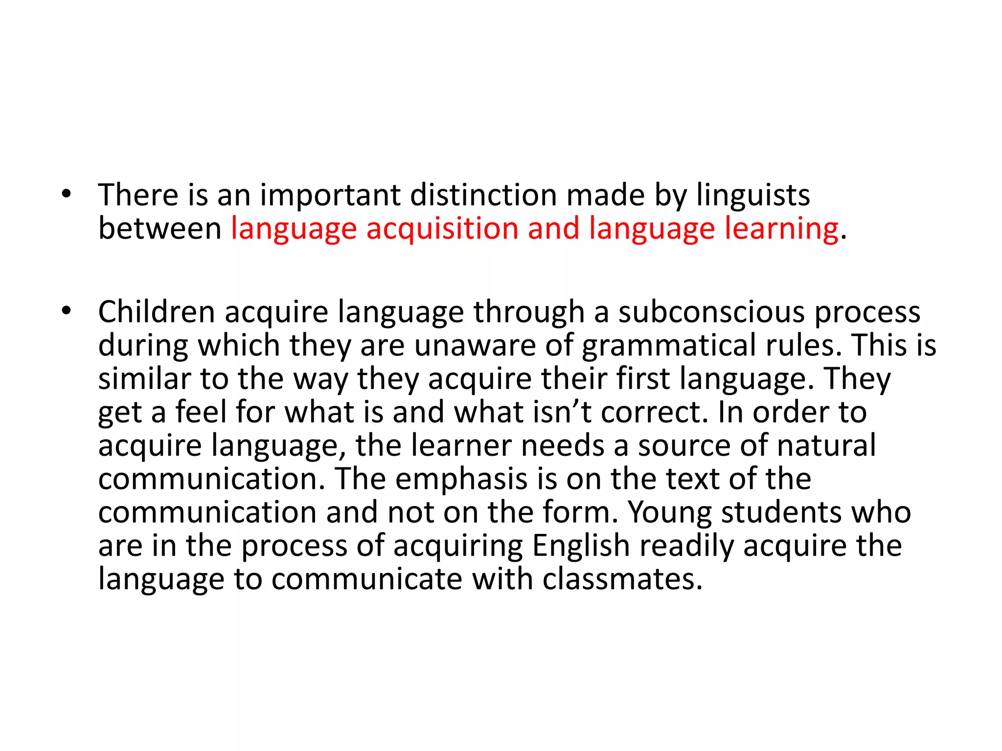 Second language-acquisition-vs-language-learning | PPT