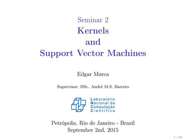 Kernels and Support Vector Machines | PPT