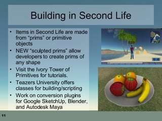 Second Life and Business | PPT | Internet | Computing