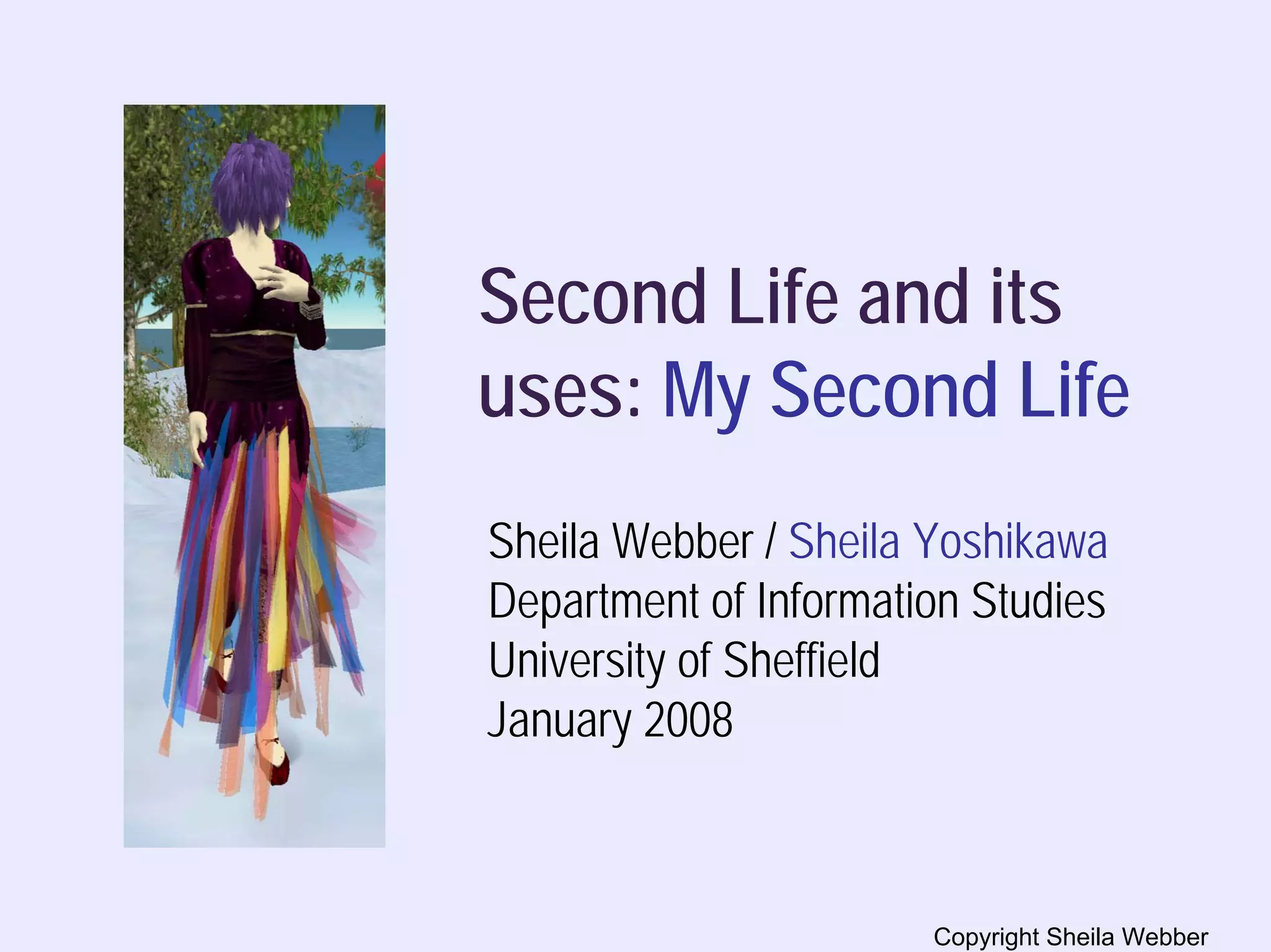 Second Life and its uses: My Second Life | PDF