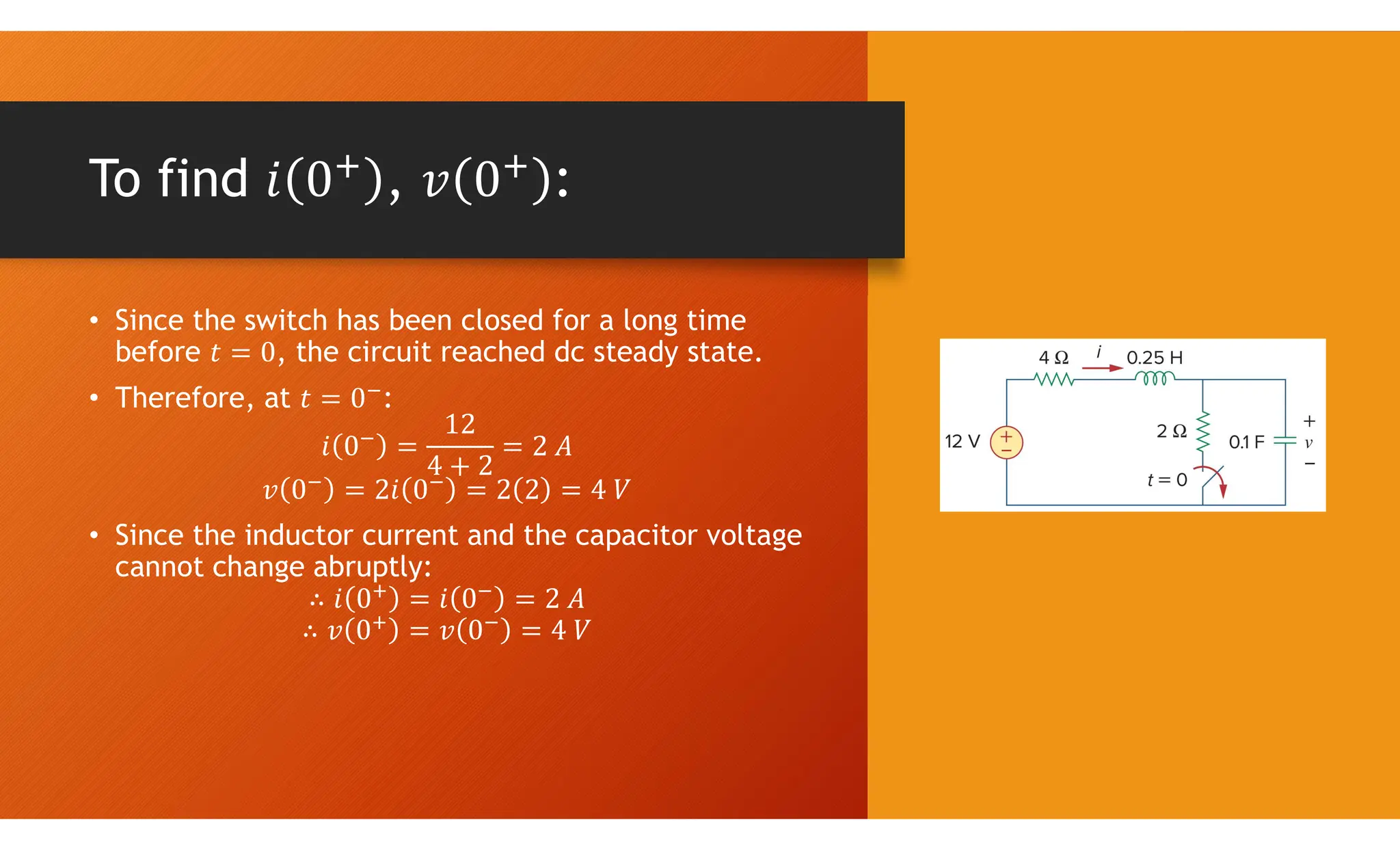 Solving Second-Order Circuits Electrical Circuits for Engineering Students | PPT