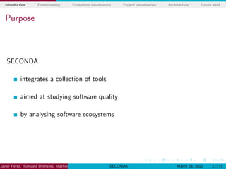 Seconda: A tool for analysing software ecosystems | PDF