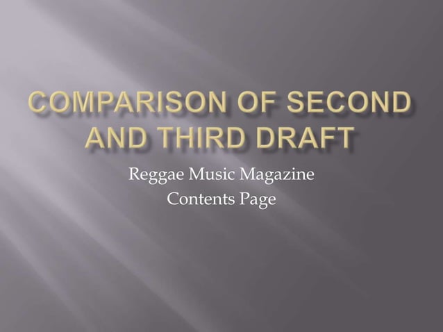 Second and third draft | PPT