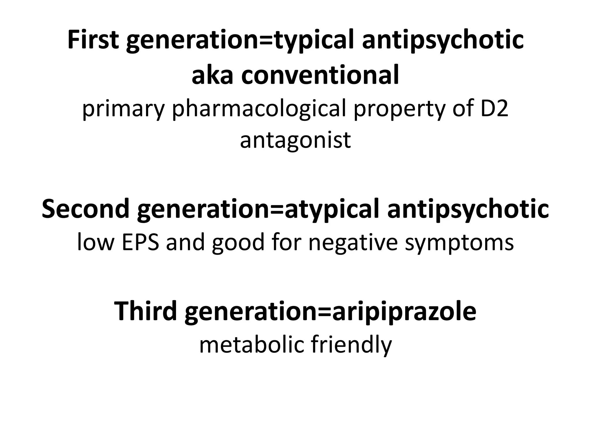 Second and third generation antipsychotics | PPTX