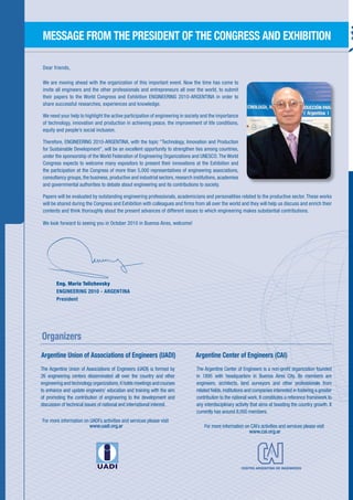 Second Announcement Engineering 2010 Argentina Dec 2009 | PDF