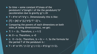 Second application of dimensional analysis | PPTX