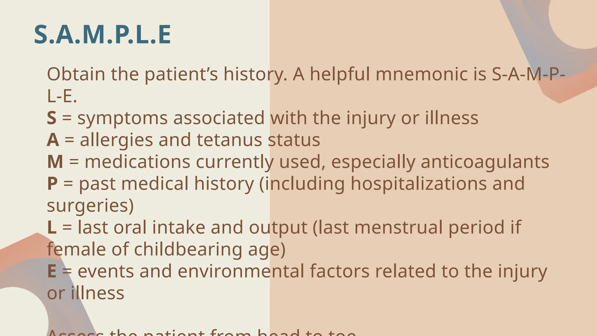 SECONDARY-ASSESSMENT tool for emergency nursing | PPTX