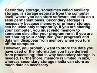 Secondary Storage | PPT