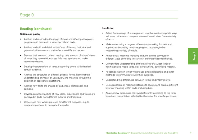 Secondary 1 english curriculum framework | PDF | Secondary Education ...