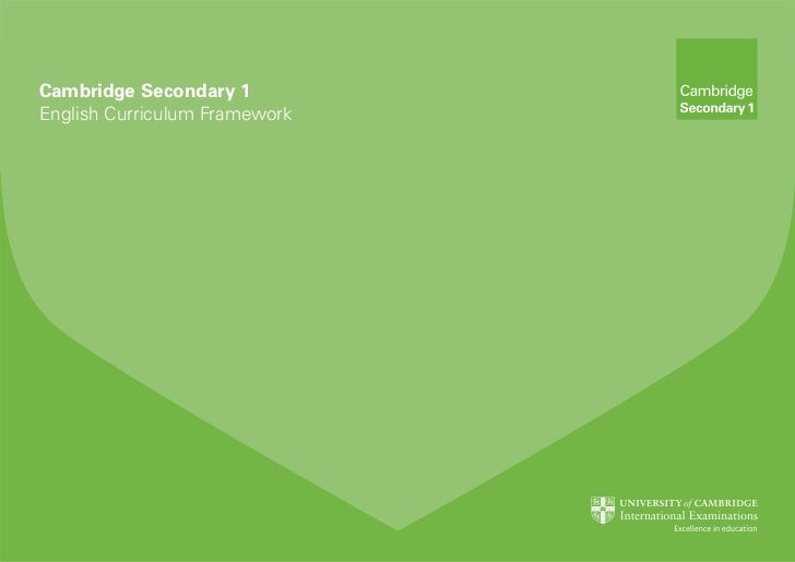 Secondary 1 English Curriculum Framework Secondary 1 English Curriculum Framework