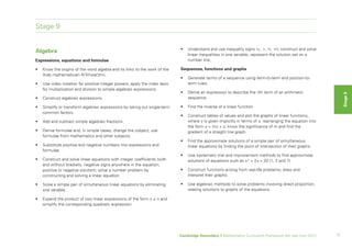Secondary 1 maths curriculum framework | PDF
