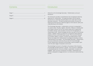 Secondary 1 maths curriculum framework | PDF