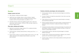 Secondary 1 maths curriculum framework | PDF
