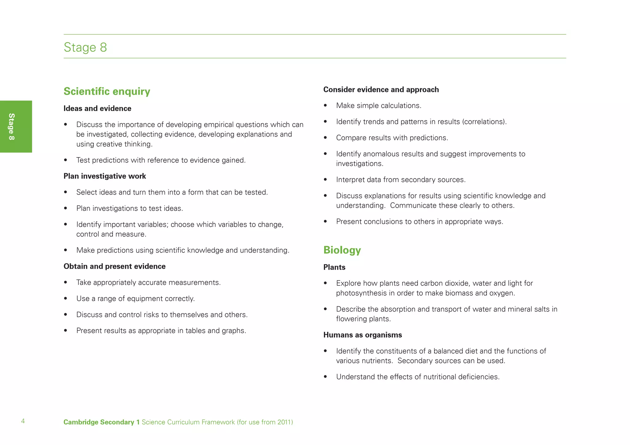 Secondary 1 Science Curriculum Framework Pdf
