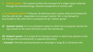 Secondary active transport | PPTX