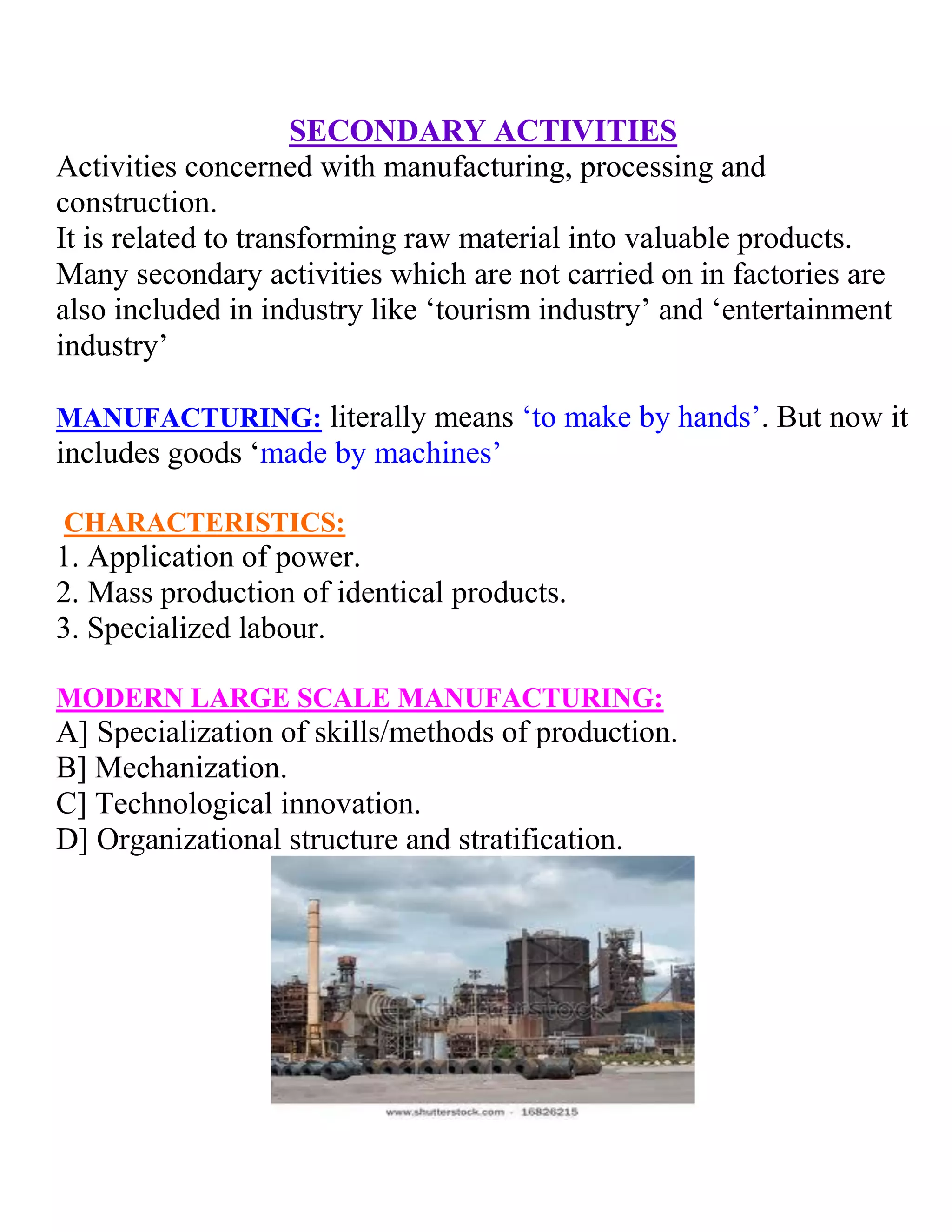 Secondary activities | PDF