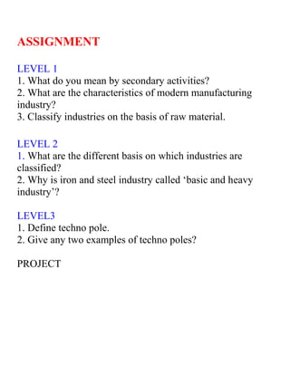 Secondary activities | PDF