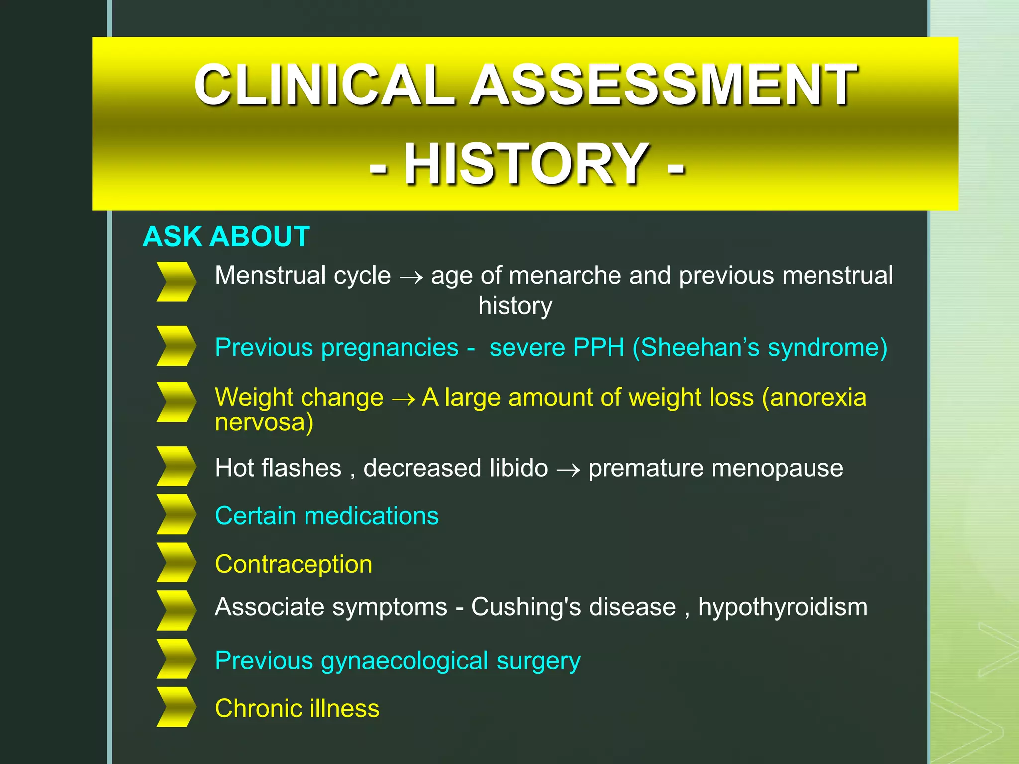 secondary amenorrhoea lectures.ppt