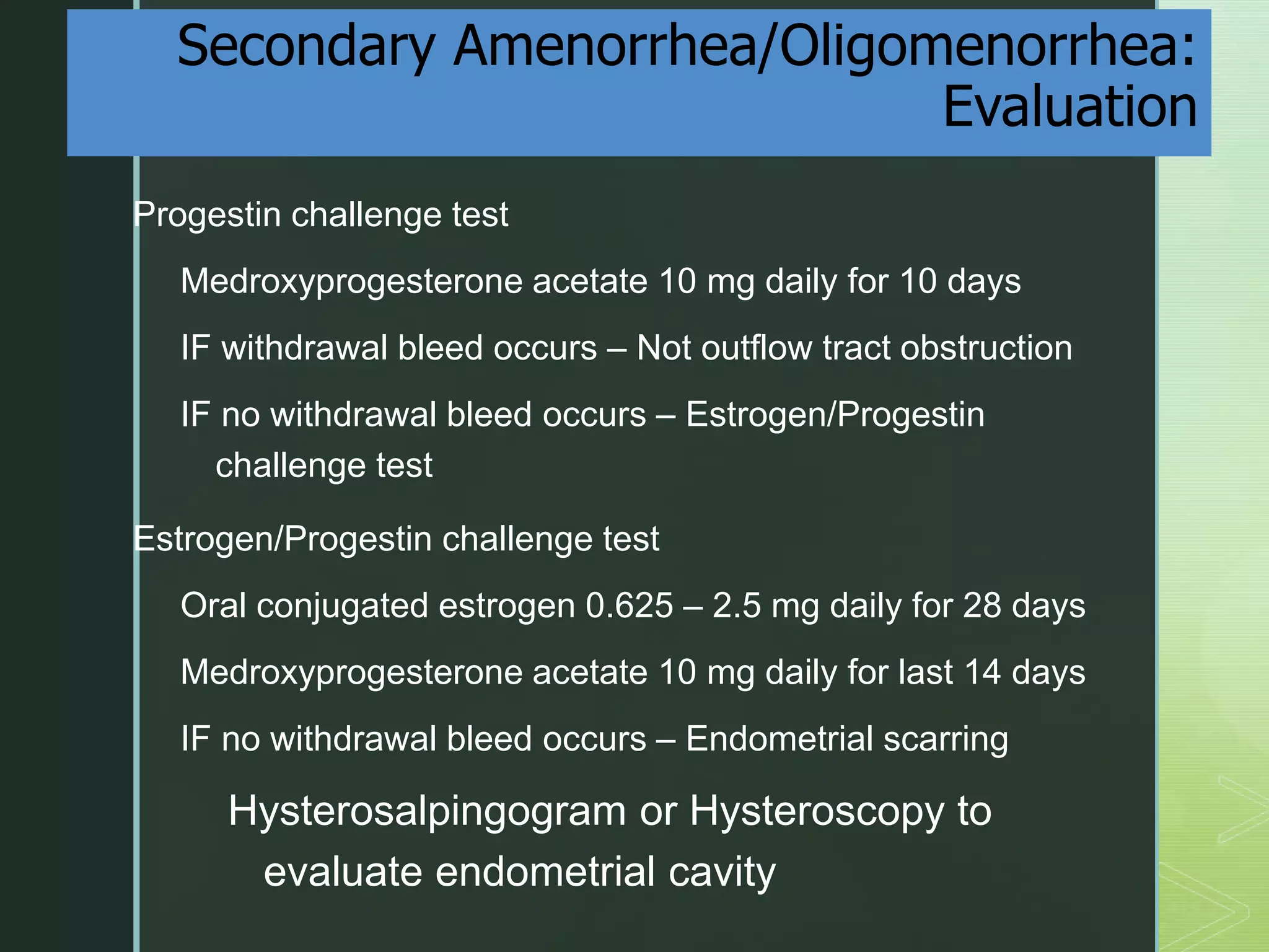 secondary amenorrhoea lectures.ppt